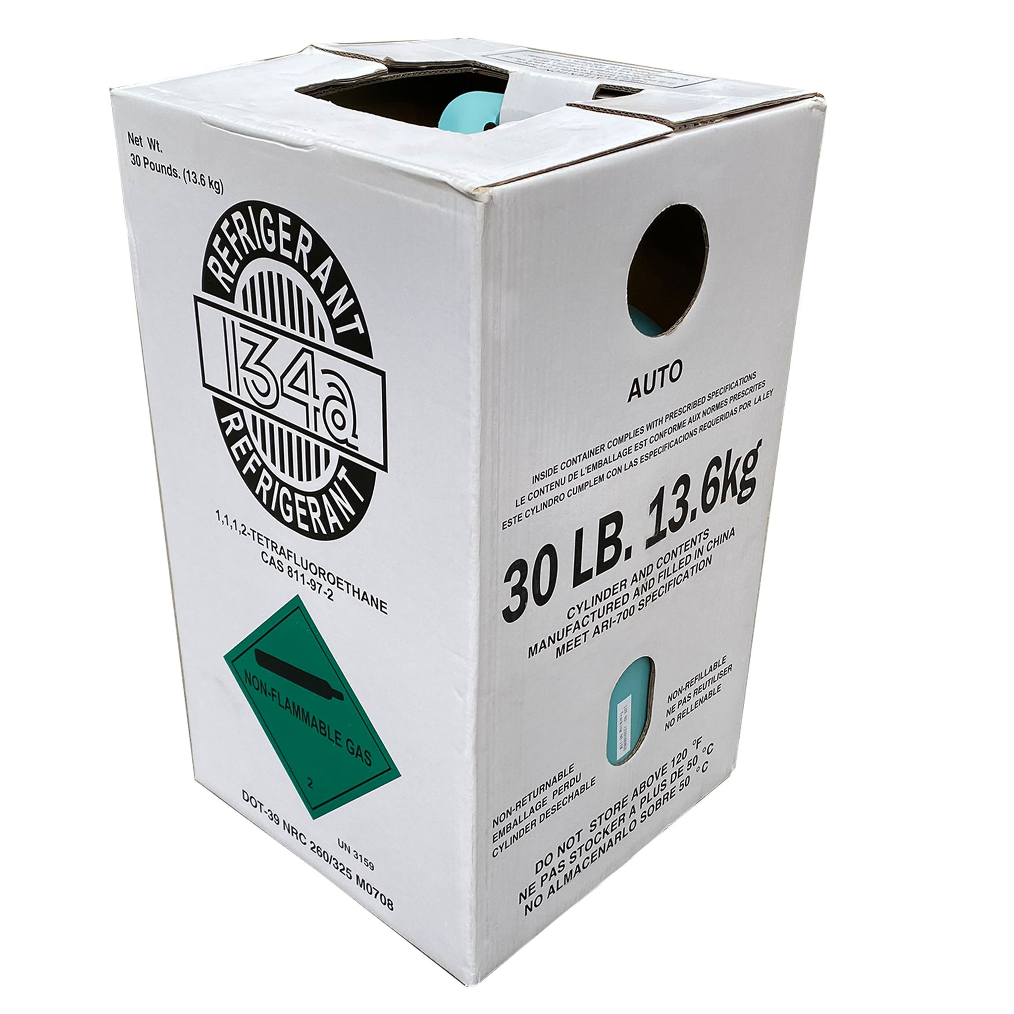 R-134 Automotive A/C Refrigerant Factory Sealed 30 lbs – Chiller City ...